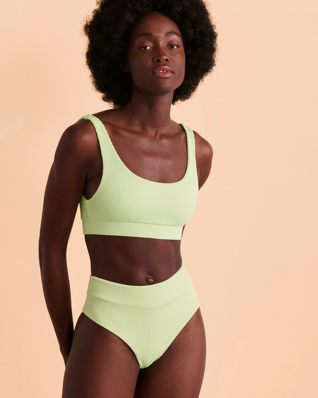 KULANI KINIS NEON LIME Bralette Bikini Top - Neon lime | Bikini Village