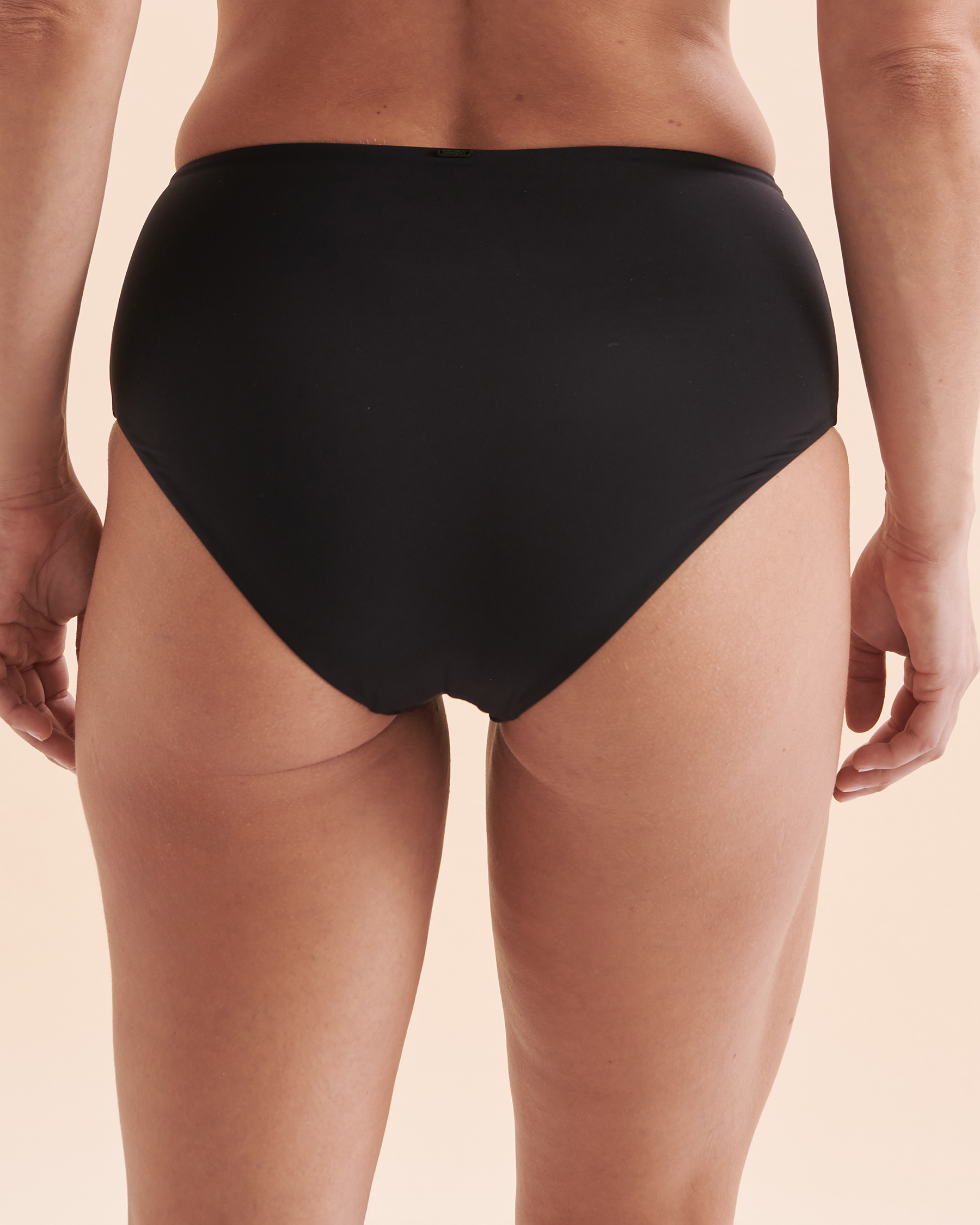 Everyday Sunday Tropic Illusion High Waist Bikini Bottom Black