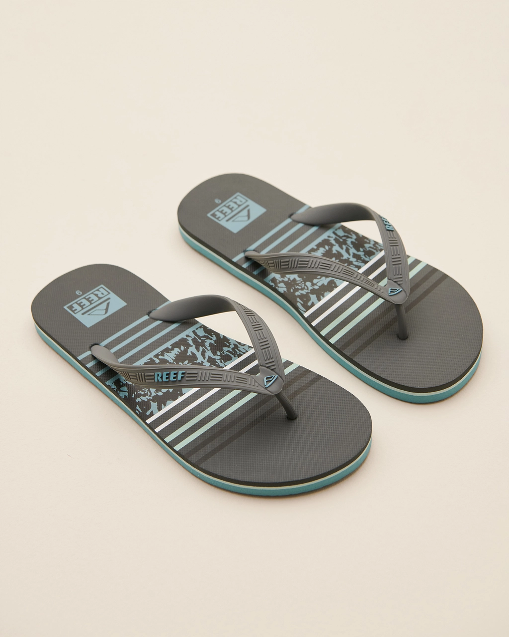 REEF Seaside Prints Sandals - Grey Blue Floral | Bikini Village
