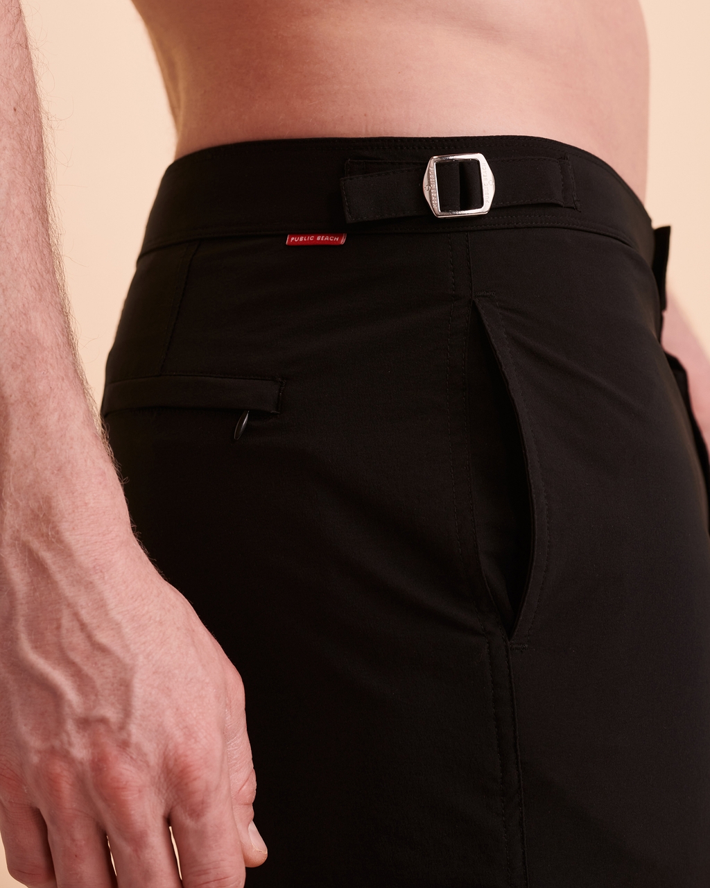 PUBLIC BEACH THE LIFEGUARD Swim Trunk - Black | Bikini Village