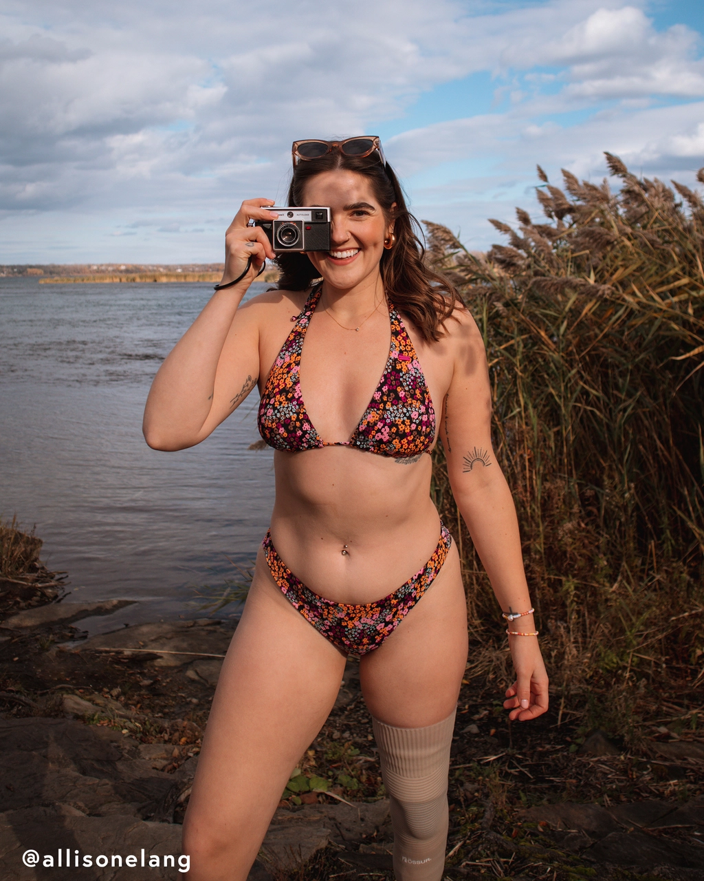 ROXY Beach Classics Triangle Bikini Top - Anthracite floral daze | Bikini Village