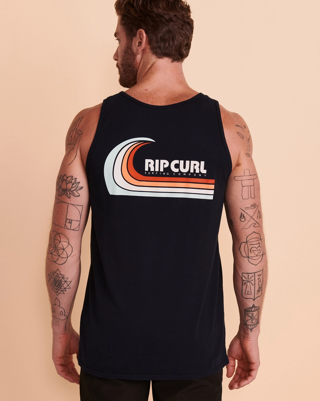 Rip Curl Surf Revival Wave Tank Top Navy Bikini Village